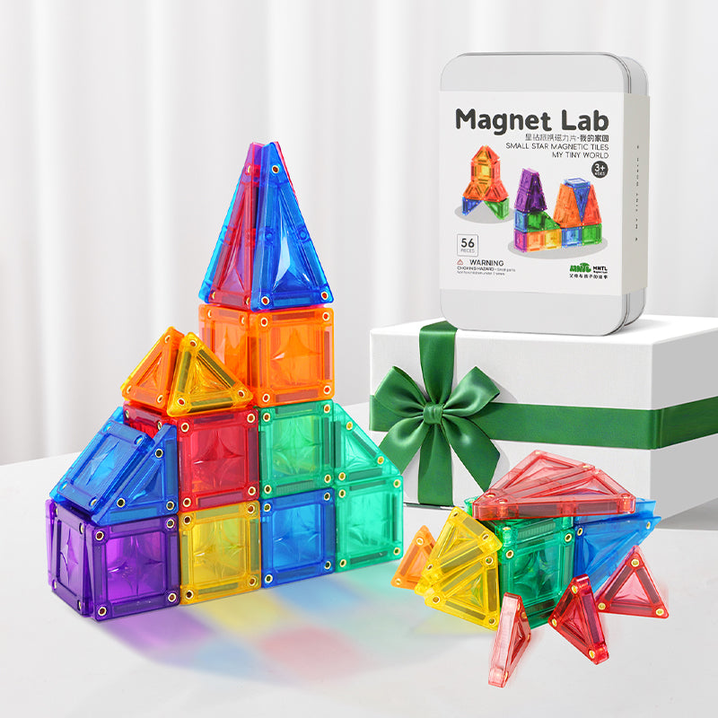 Mini Star Magnetic Tiles Travel Set | Portable STEM Building Toy for ...